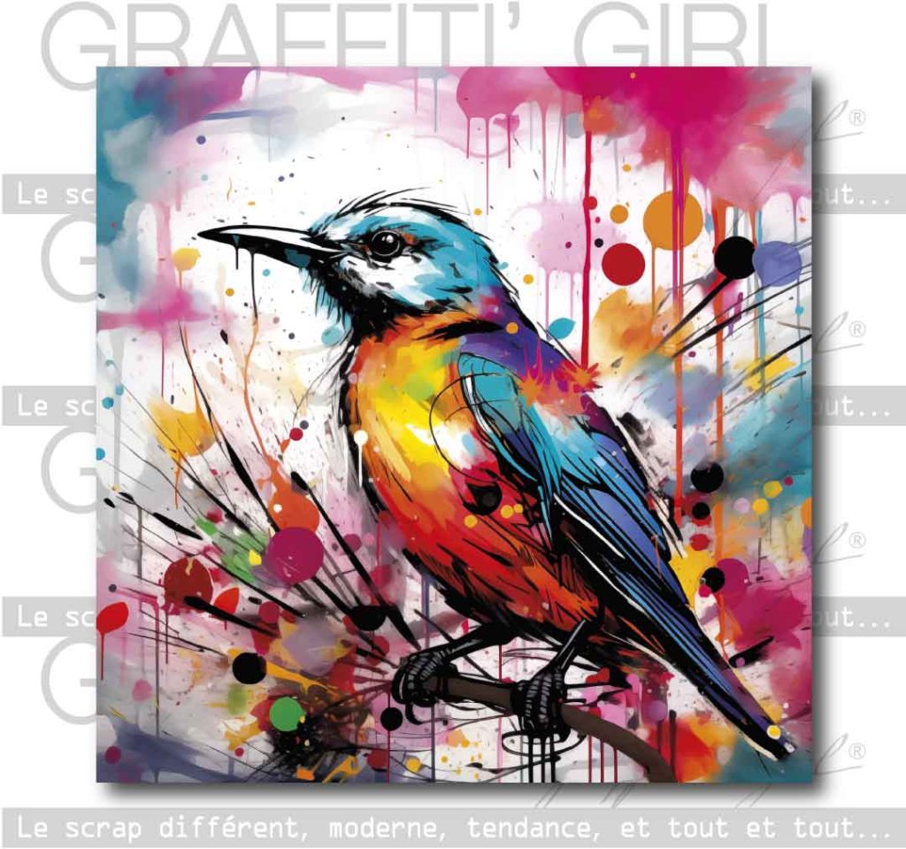 Bloc Papiers 15x15 Graffiti - Graffiti Girl